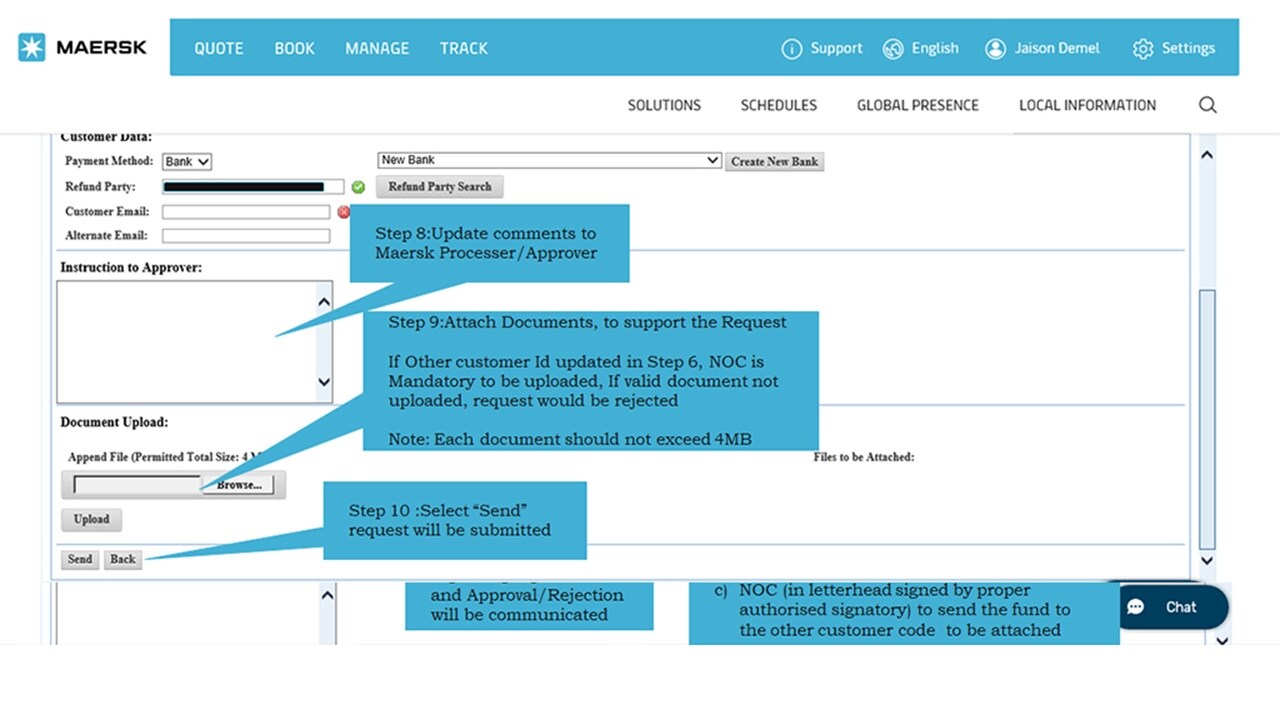 Customer Guide to Requesting Refunds – myFinance Portal | Maersk